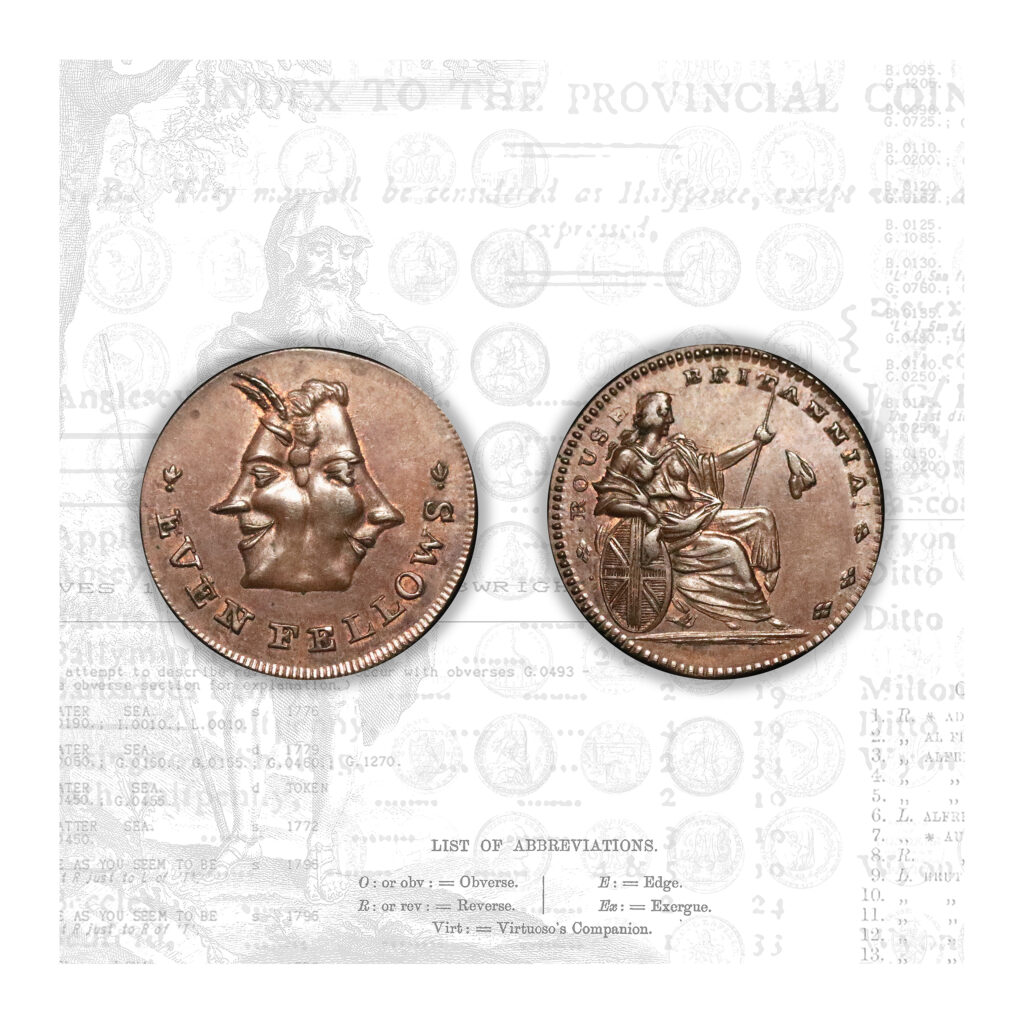 Middlesex Spence Copper Farthing DH 1092, Rare - LAST DRUID